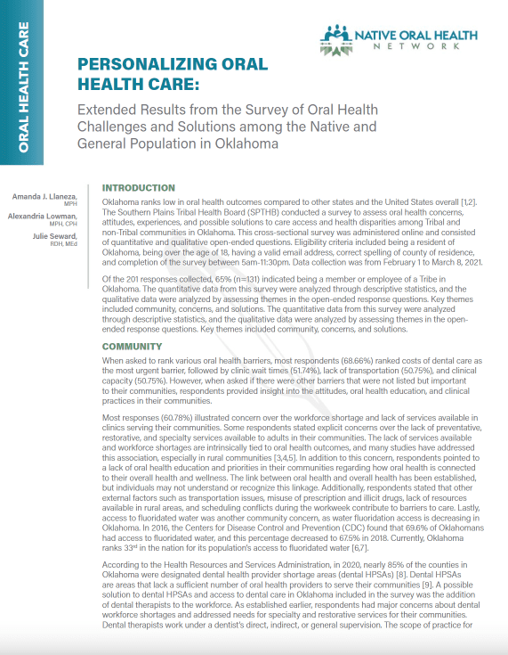 Resources | Native Oral Health Network